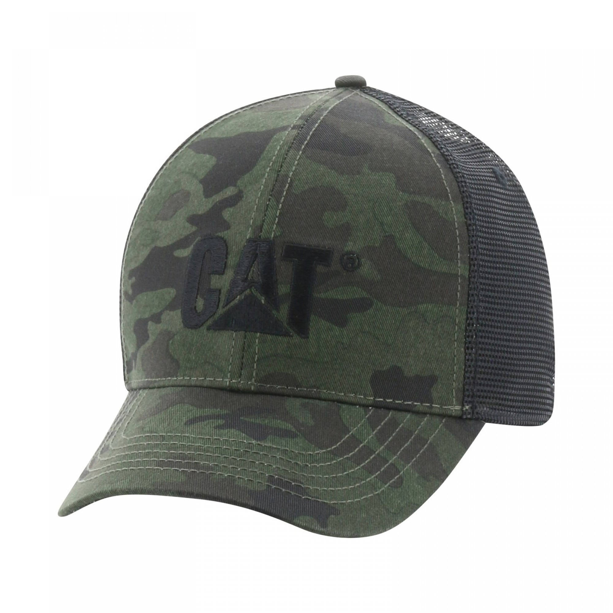 CAT Raised Logo Cap Night Camo
