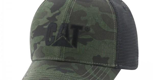 CAT Raised Logo Cap Night Camo